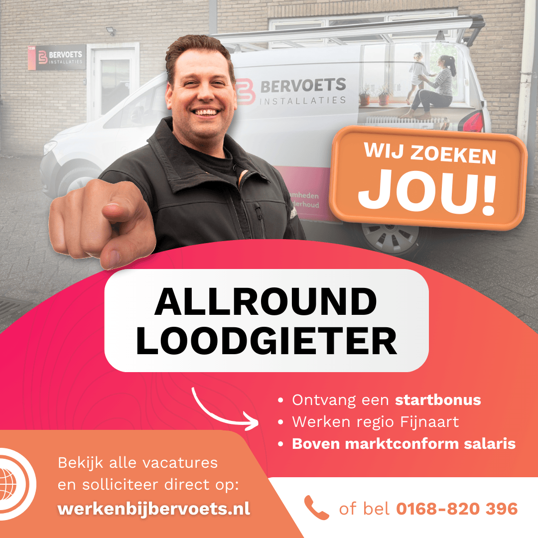 Op zoek naar een nieuwe baan? Word loodgieter bij Bervoets Installaties ...